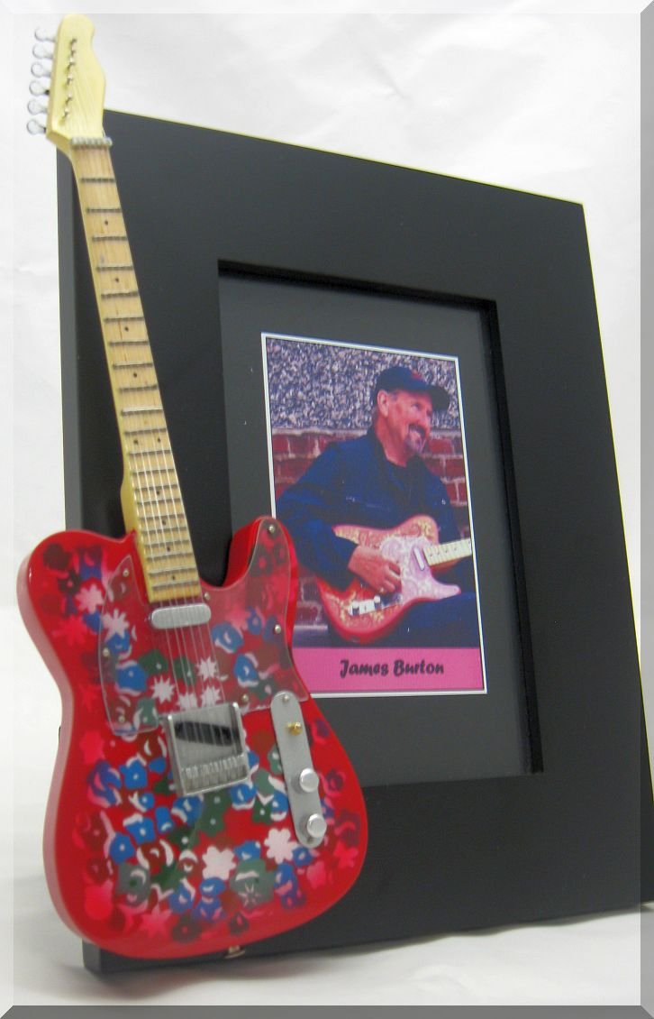 JAMES BURTON Miniature Guitar Picture Frame Tele