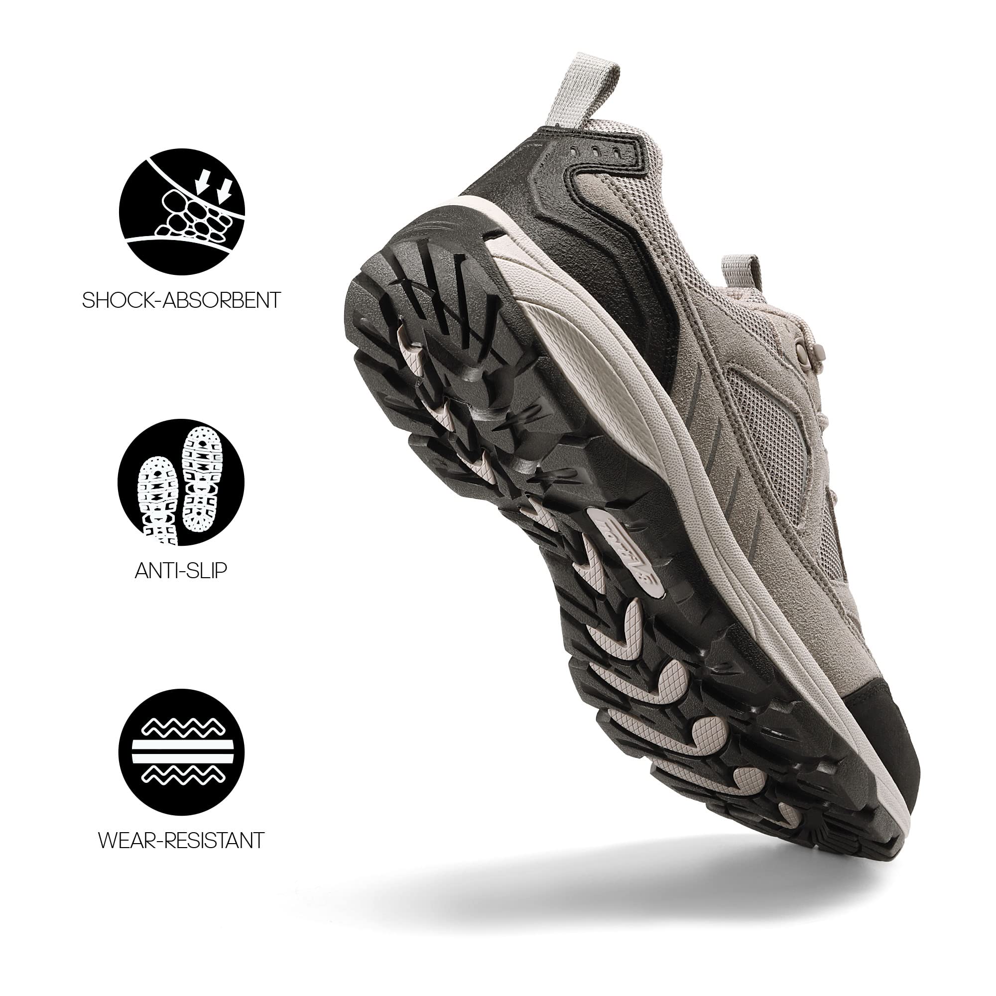 NORTIV 8 Men's Hiking Shoes Lightweight Outdoors Trekking Mid Shoe Beige, 11Size, SNHS226M