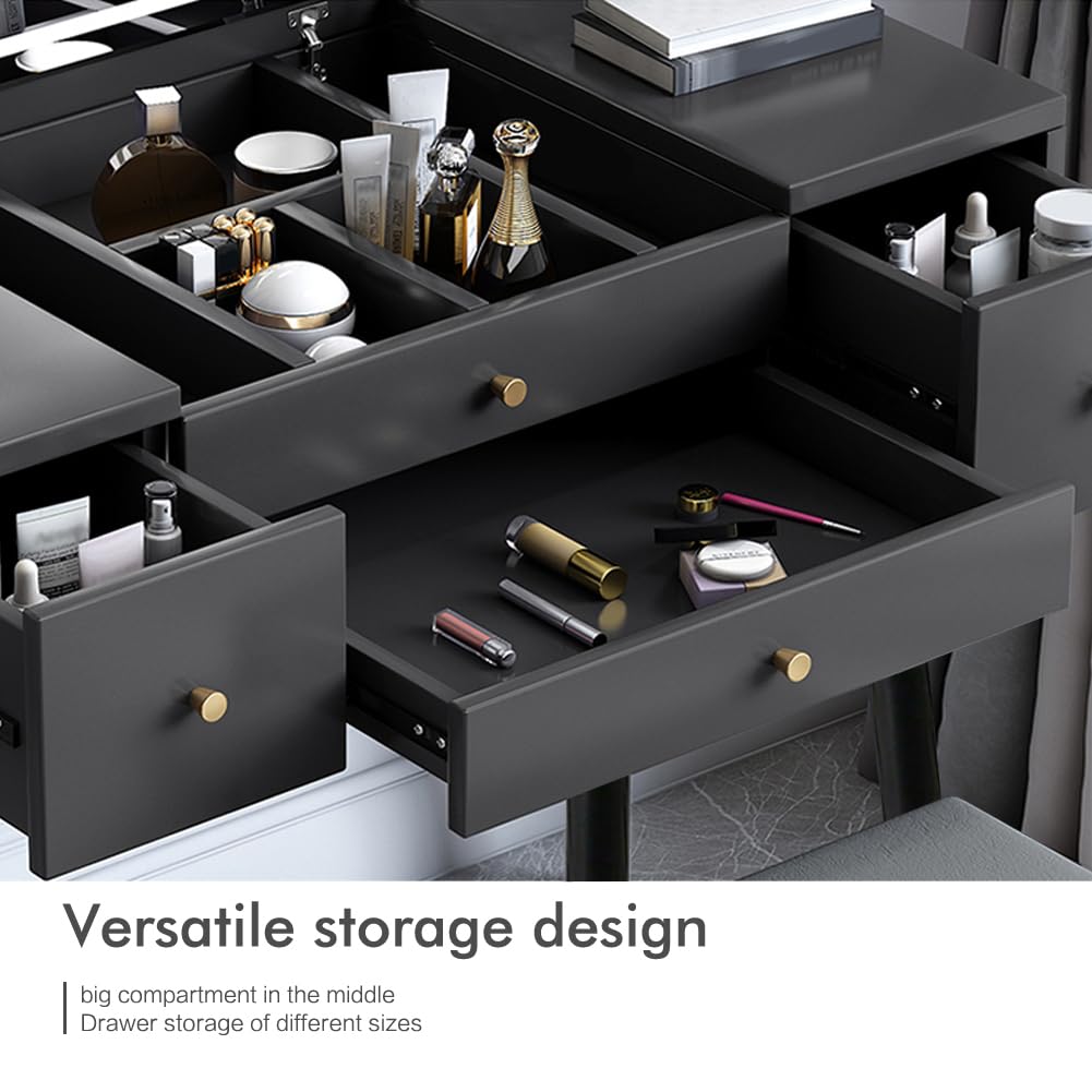 Ieejdn Black Vanity Set with 3-Color