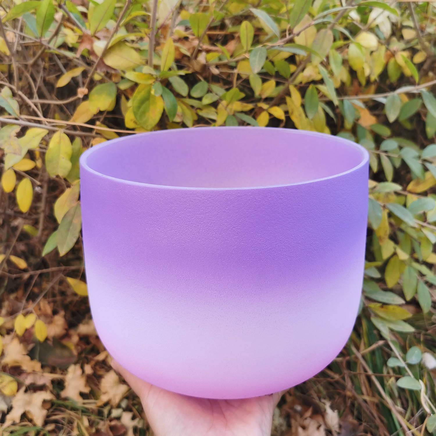 KVKA 8 Inch B Note Crown Chakra Singing Bowl Rainbow Color With Carrying Case for Yoga Sound Bath Healing (Crown Chakra, B Note)