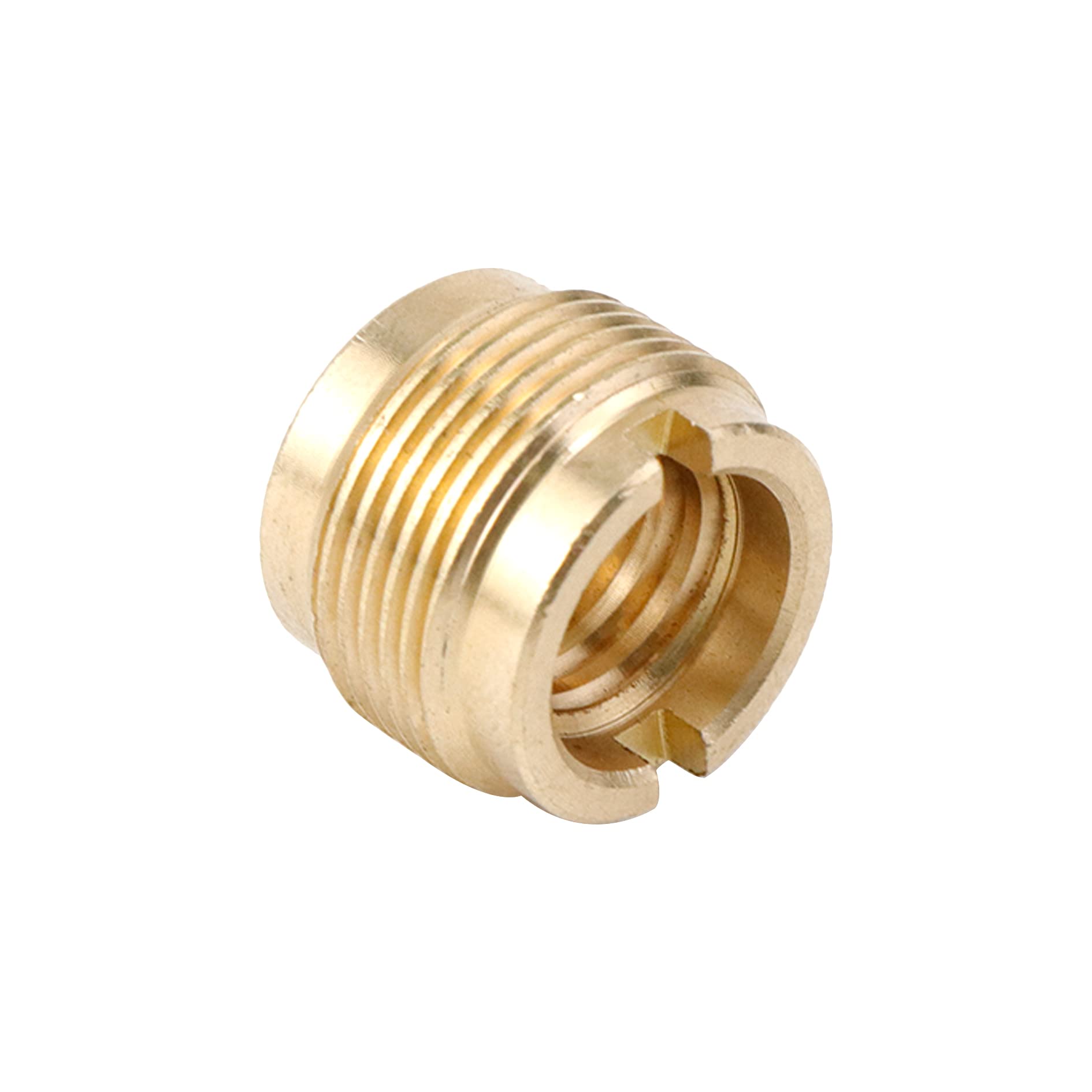 Pufguy Copper Plastic Microphone Stand Adapter 3/8 Female to 5/8 Male Screw Mic Thread Screw Adapter-4 pcs(Gold)