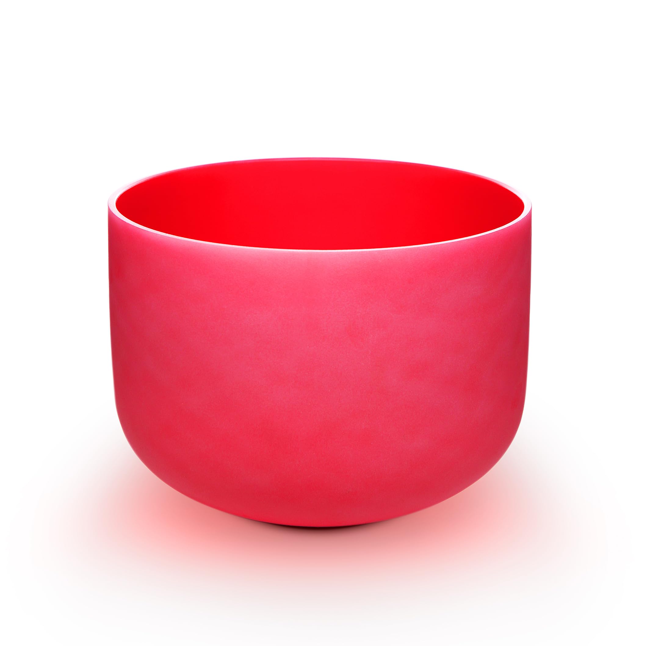 KVKA 8 Inch C Note Root Chakra Red Colored Crystal Singing Bowl With Carrying Case for Yoga Sound Bath Meditation Healing