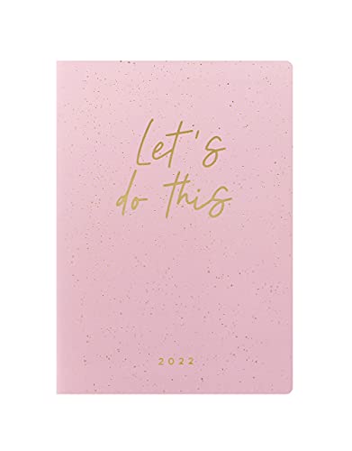 Letts Inspire A5 week to view 2022 diary - pink
