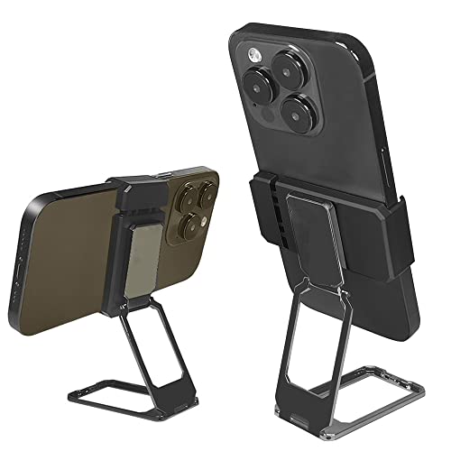 Warmyee Cell Phone Stand, Phone Holder,Adjustable Phone Stand for Desk, Thick Case Friendly Phone Holder Stand, Taller iPhone Stand Compatible with All Mobile Phone, iPhone 14- Black