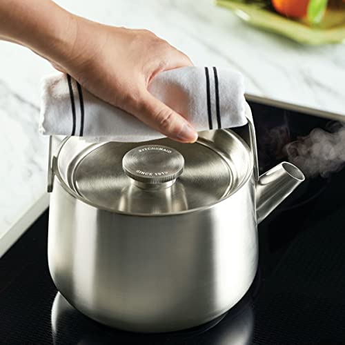 KitchenAid Teakettles Stainless Steel Whistling Teakettle, 1.9 Quart - Brushed Stainless Steel