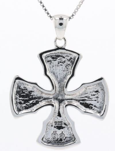 Jewelry Trends Celtic Trinity Knights Templar Cross Steling Silver Pendant Necklace 22"