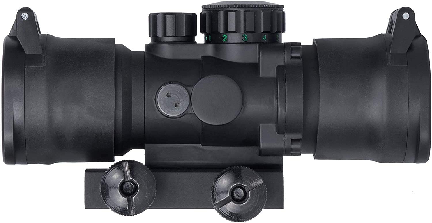 Monstrum S330P 3X Prism Scope | Monstrum Flip Up Lens Cover Set | Bundle