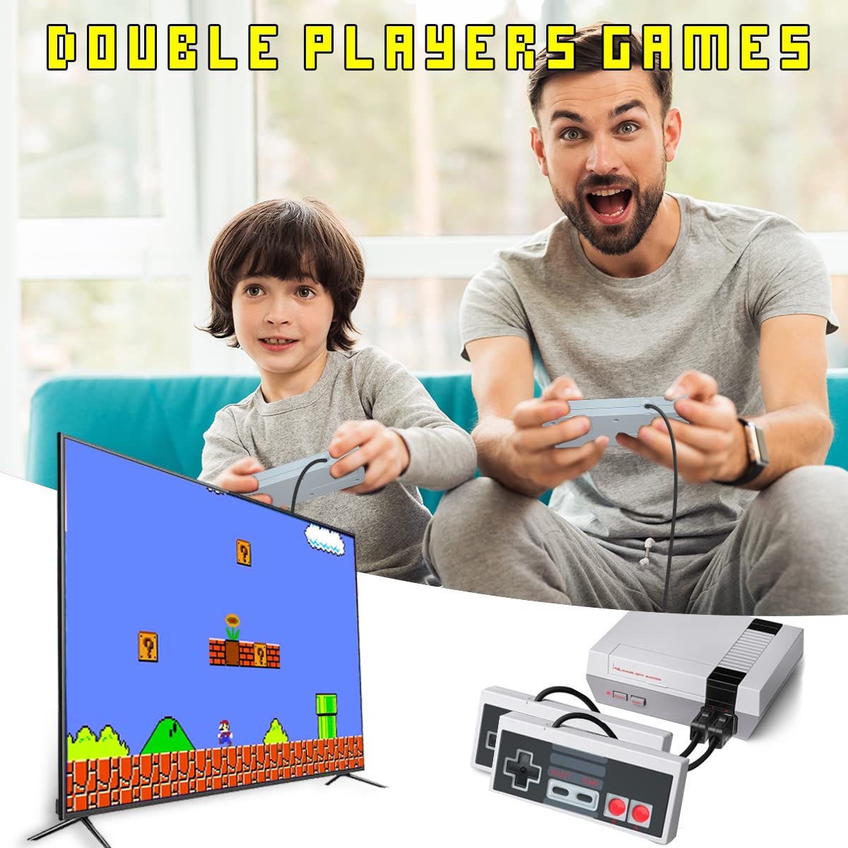 NES Classic Controller for Mini NES Edition Controller Compatible with Nintendo Entertainment System, 2 Pack with 6Ft Wired NES Mini Controllers with 6-Pin Connector with NES Mini Classic Consoles