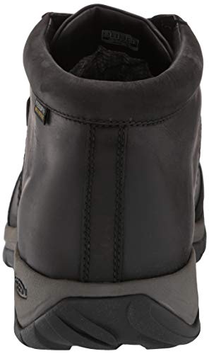KEEN Men's Austin Mid Height Waterproof Casual Ankle Boot, Black/Black, 9