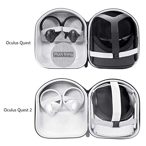 Komopesu VR Case for Oculus Quest VR Gaming Headset, Portable Hard EVA Travel Case for 2 VR Headset and Accessories ( Gray )