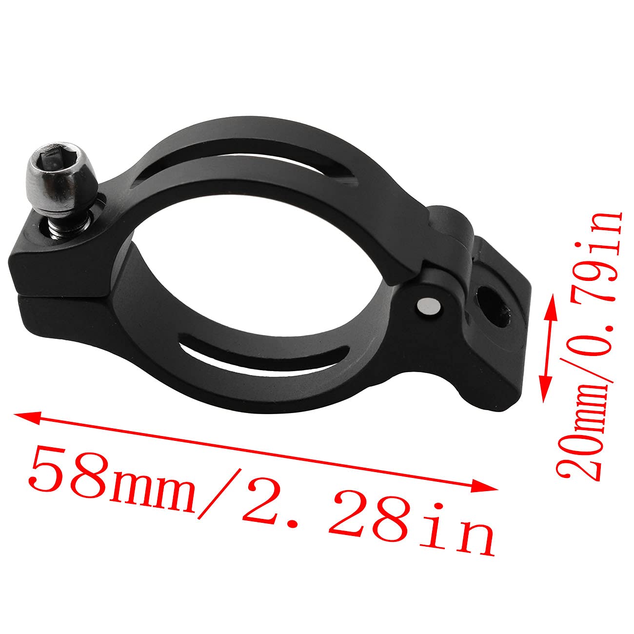LQ Industrial Front Derailleur Clamp 31.8mm Black Aluminum Alloy Front Derailleur Adapter for Road Or Mountain Bike Bicycle Accessories