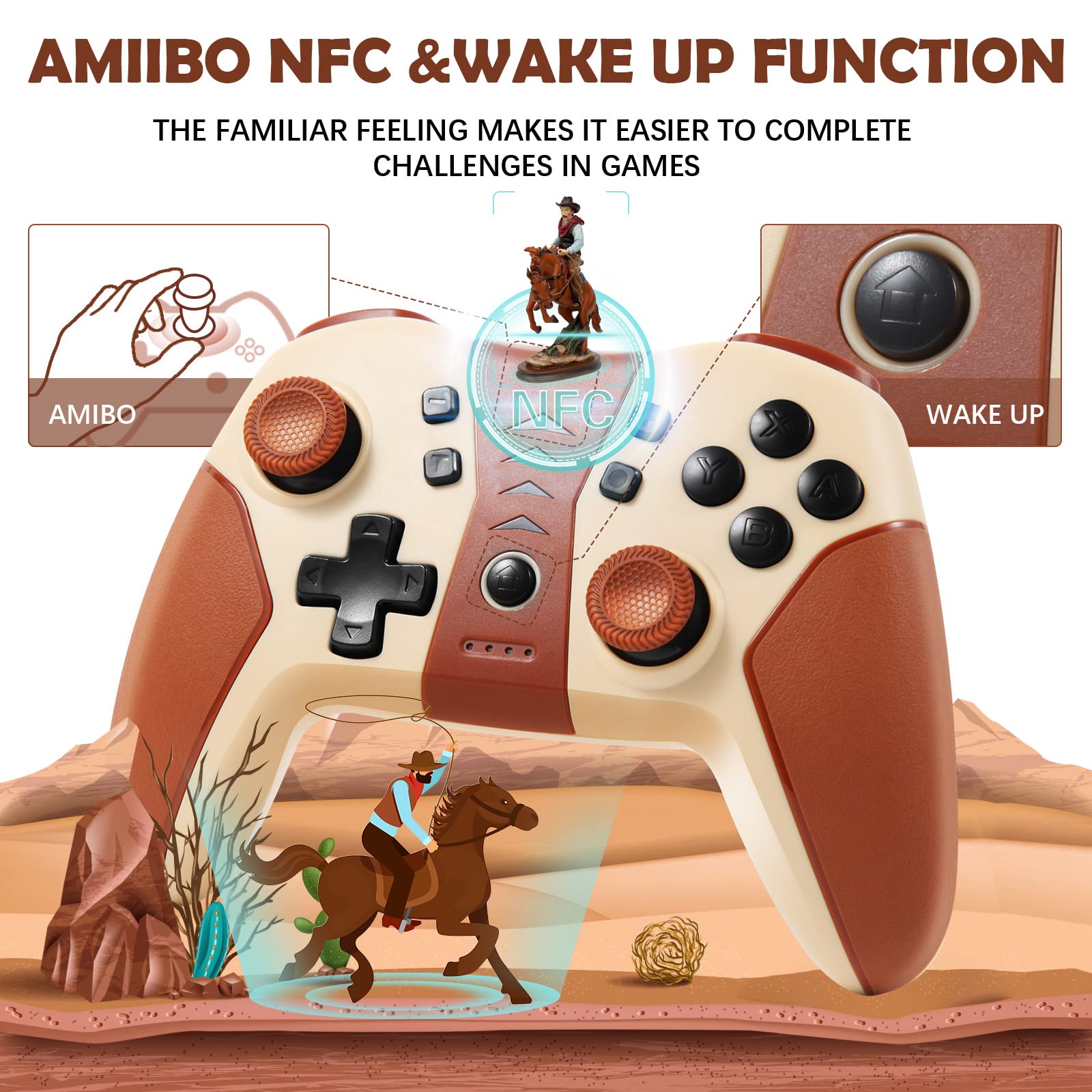 Puning Switch Pro Controller,Wireless Switch Controller Compatible with Nintendo Switch/Switch Lite/Switch OLED,Support Vibration/Turbo/Programmable/Wakeup/NFC