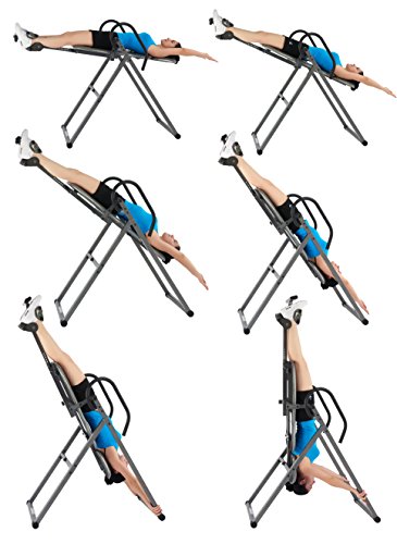INNOVA HEALTH AND FITNESS ITX9700 Inversion Table with Memory Foam Lumbar Pad,white/off-white