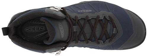 KEEN Men's Venture Mid Height Waterproof Hiking Boots, Blue Nights/Raven, 7.5
