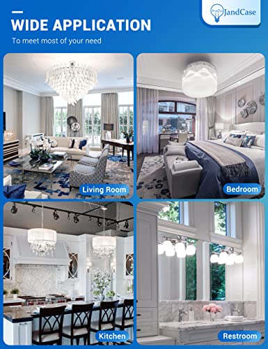JandCase G9 LED Light Bulbs 5W, 40W Halogen Equivalent, 6000K High Brightness 400LM, G9 Base, Non-Dimmable, Flicker-Free, Daylight White for Home Lighting, Chandeliers, Household Applications, 5 Pack