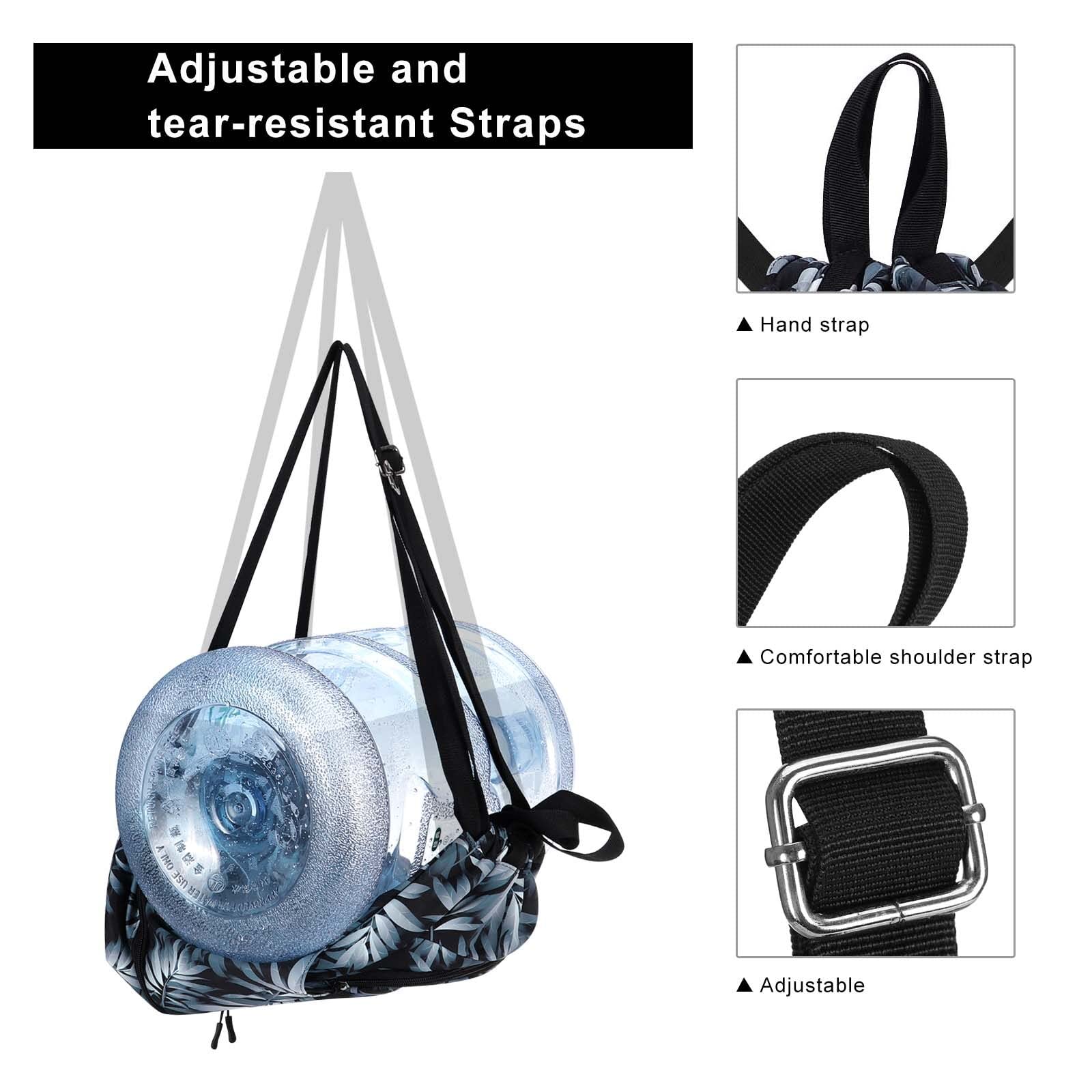 Kamo Drawstring Backpack Bag - Sport Swimming Yoga Backpack with Shoe Compartment, Two Water Bottle Holder for Men Women Large String Backpack Athletic Sackpack for Travel