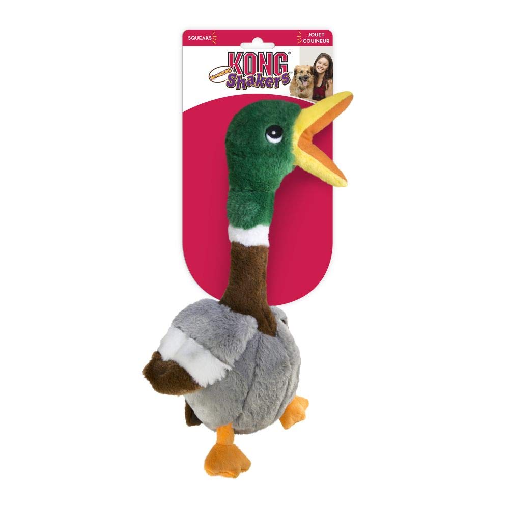 KONG - Shakers Honkers Duck and Comfort Kiddos Lion - Floppy Plush for Tug and Fetch - for Large Dogs