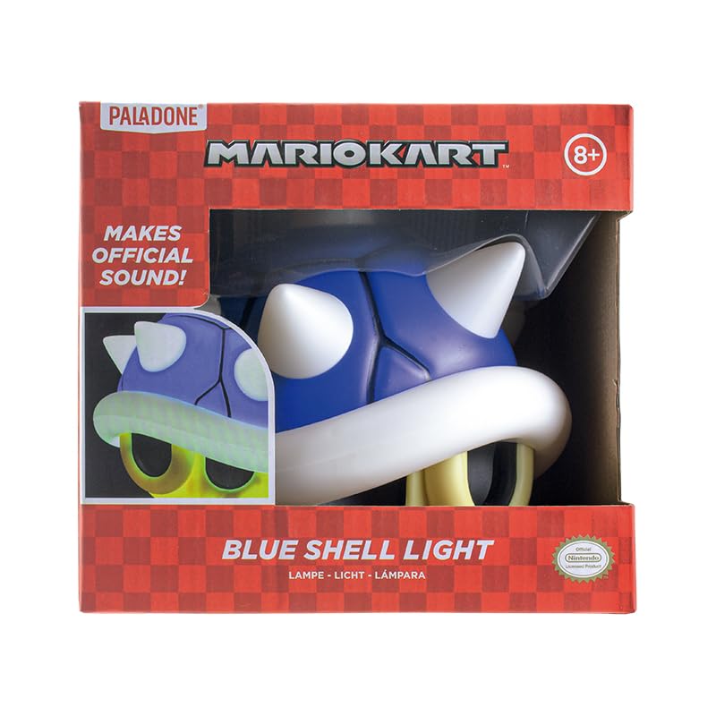 Paladone Super Mario Blue Shell Light with Sound | Gaming Home Décor | Officially Licensed Nintendo Merchandise, Multicolour, PP8775NN