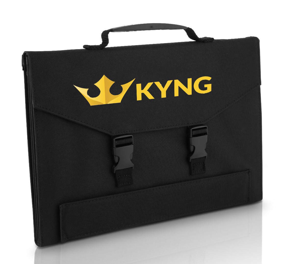 KYNG 120W Solar Panel Charger Portable Solar Panel 120 Watts Foldable Solar, Waterproof, RV Solar Kit, Camping, Fast Charging 18V with 3 USB Ports Charge Any Device