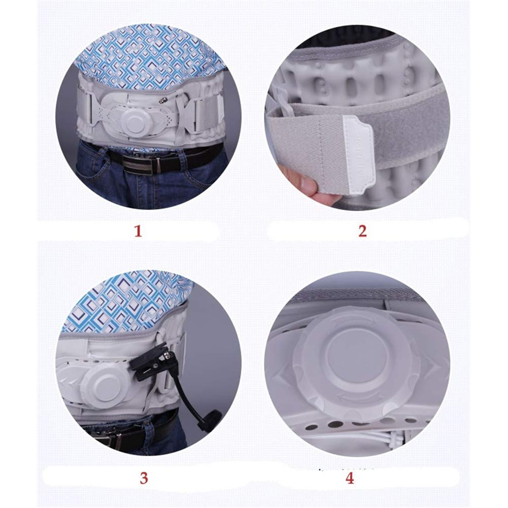 LSRRYD Durable Lumbar Support Belt Back Support Belt Inflatable Traction for Pain Relief and Injury Prevention
