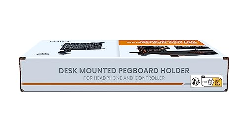 PUTORSEN Headphone and Controller Stand for Desk, 4 in 1 Rotatable Game Controller Holder & Headset Stand with Cable Hooks, Clamped above/under Desk for Xbox PS5 PS4 Nintendo Switch Controller
