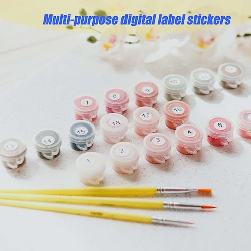 WBQMUNY 30 Sheets 1 to 30 Waterproof Reflective Laser Number Stickers,Round Self Adhesive Stickers/Inventory/Storage Organizing Stickers