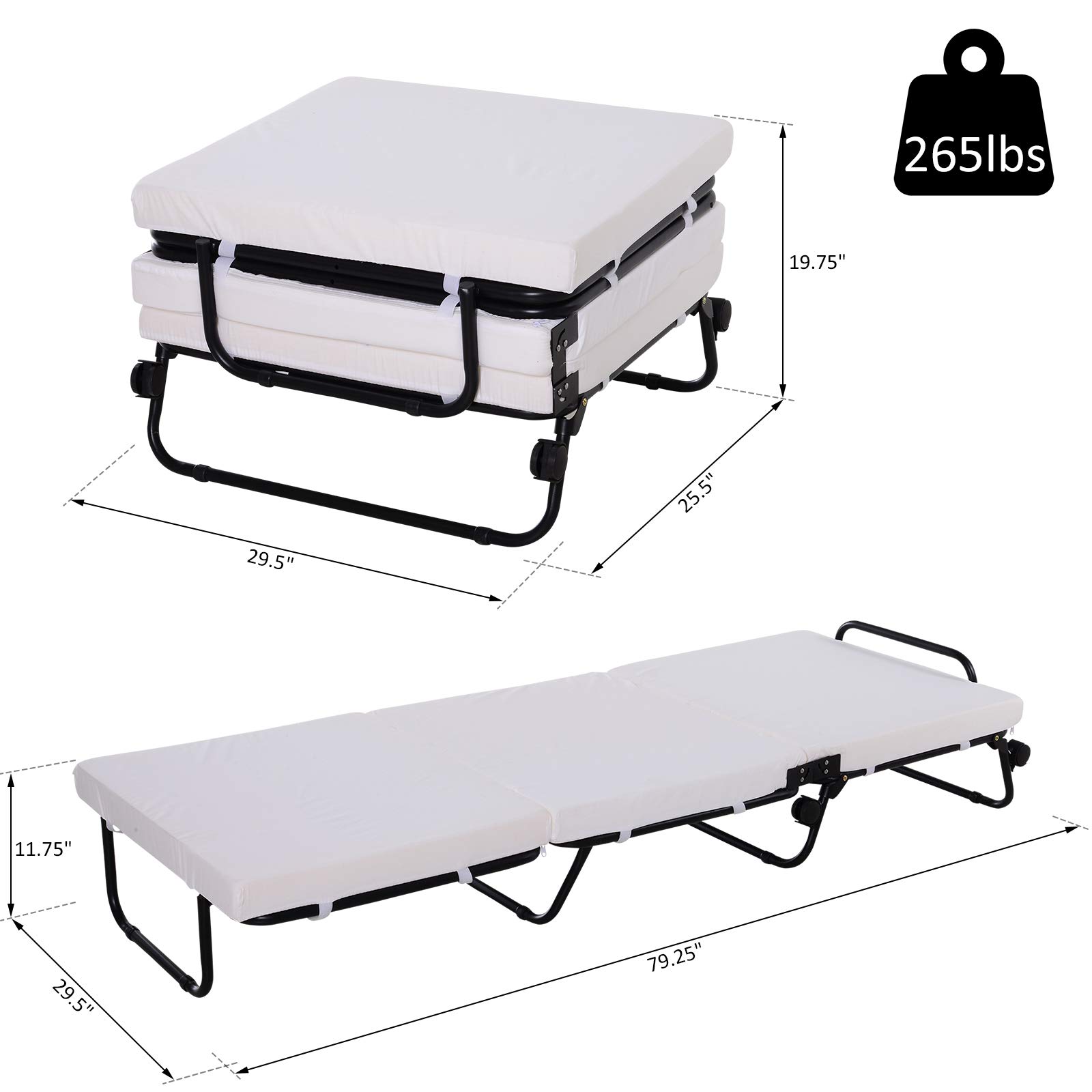 HOMCOM Chair Bed