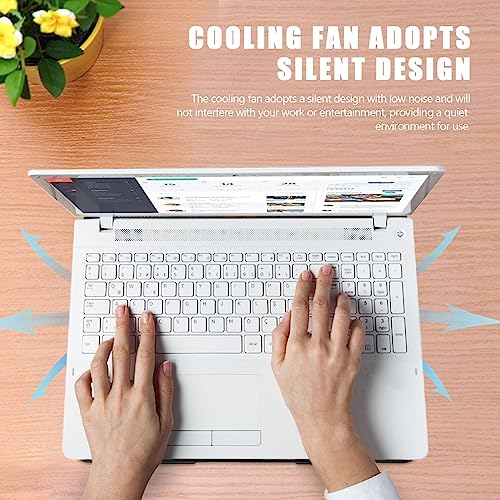 Laptop Cooling Pad, Laptop Cooler Cooling Pad, Laptop Cooler Stand with Height Adjustable, Laptop Cooling Pad with Cooling Fan, Laptop Fan with No Light, Adjustable Mounts Laptop Cooling Stand for Lap