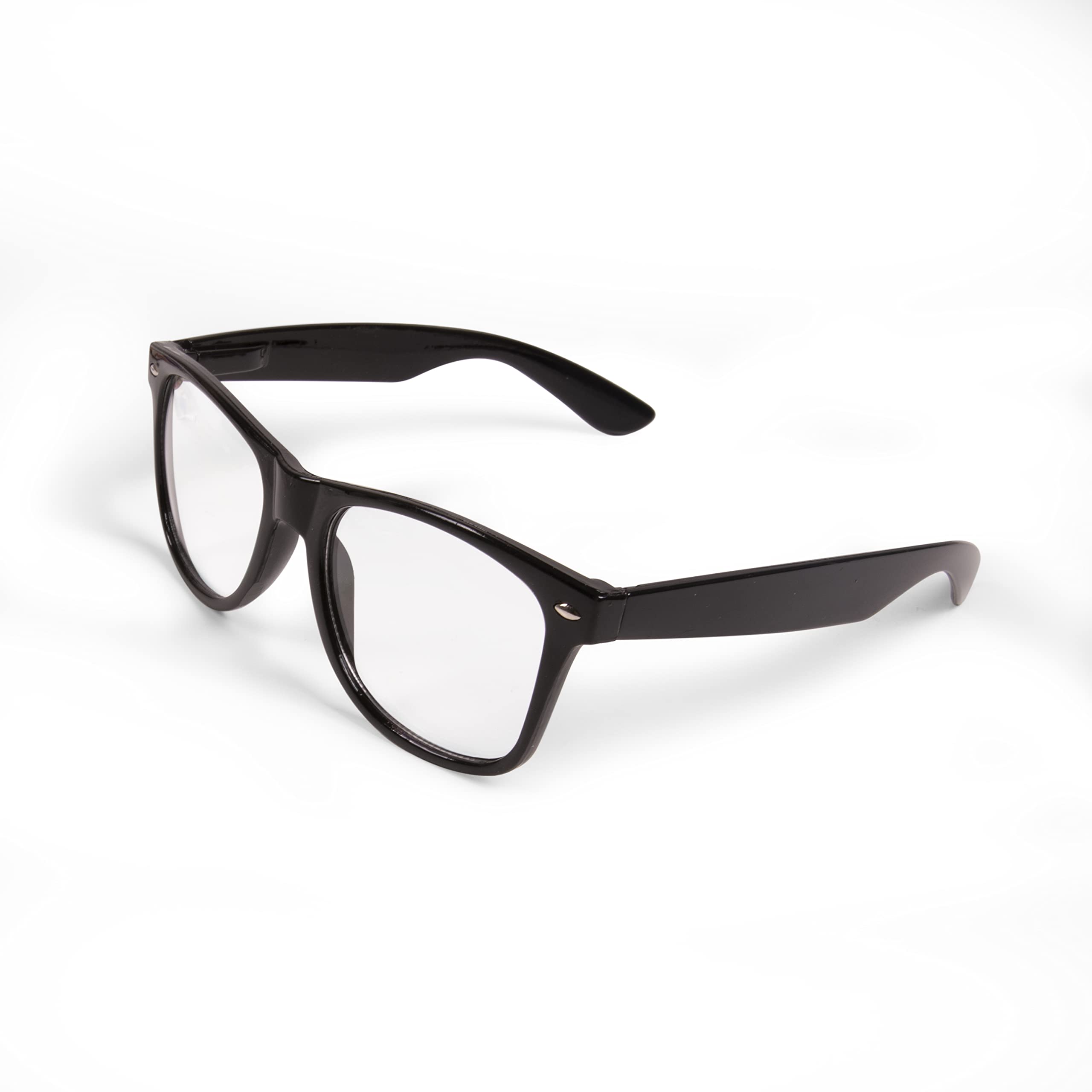 Kangaroo Black Superhero Nerd Glasses β Black Frame Fake Nerd Glasses for Men and Women β Non-Prescription, Non-Polarized Clear Lens Prop Glasses β Costume Glasses for Halloween or Cosplay