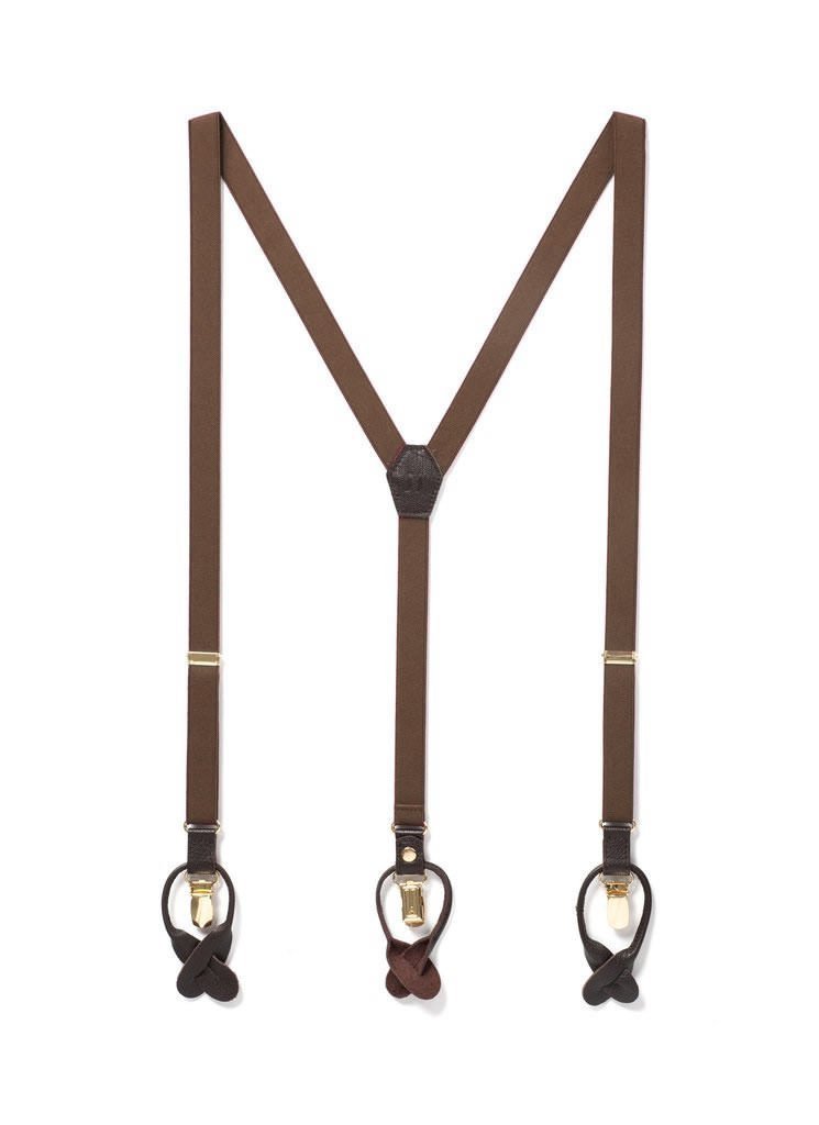 JJ Suspenders Thin Y Suspenders For Men with Elastic Strap & Dual Clips