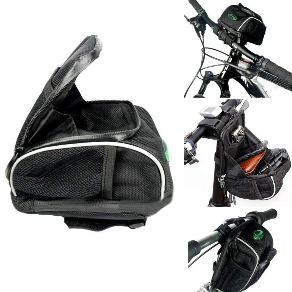 NSQFKALL Frame Pouch Handlebar Front Bicycle Mountain Outdoor Bag Storage Bike Bike Accessories Bike Rack Lock