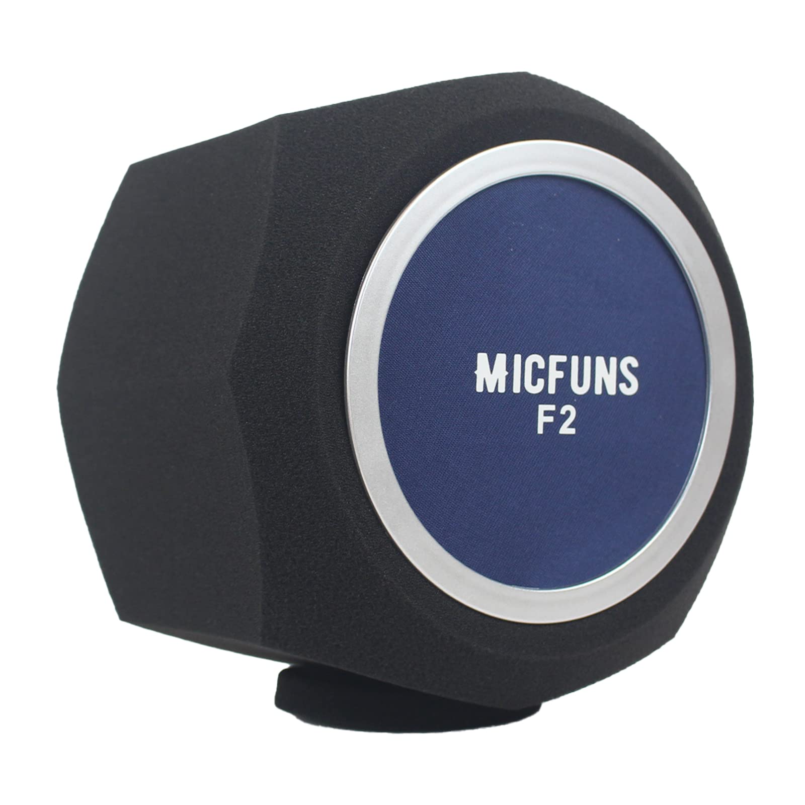 micfuns Studio Microphone windscreen F3 Microphone Wind Shield Pop Filter for 1.77 inch-2.36 inch Vocal Isolation Booth Portable Studio Equipment, soundproof Cover(Blue)