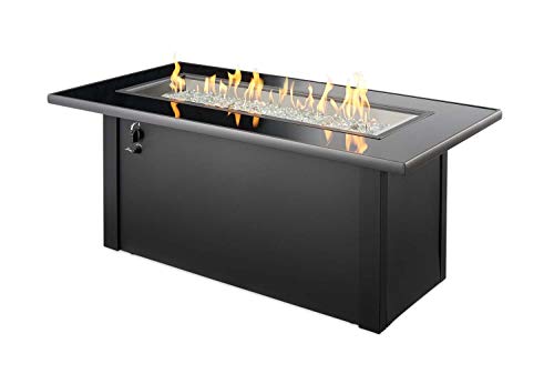 The Outdoor Greatroom Company Propane Fire Pit Table - Monte Carlo Linear Gas Fire Pits Table for Outside Patio - Outdoor Firepit Table Compatible with Natural Gas or Liquid Propane - 80,000 BTUs
