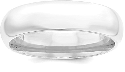 IceCarats 925 Sterling Silver 6mm Comfort Fit Size 11 Plain Classic Wedding Band Ring