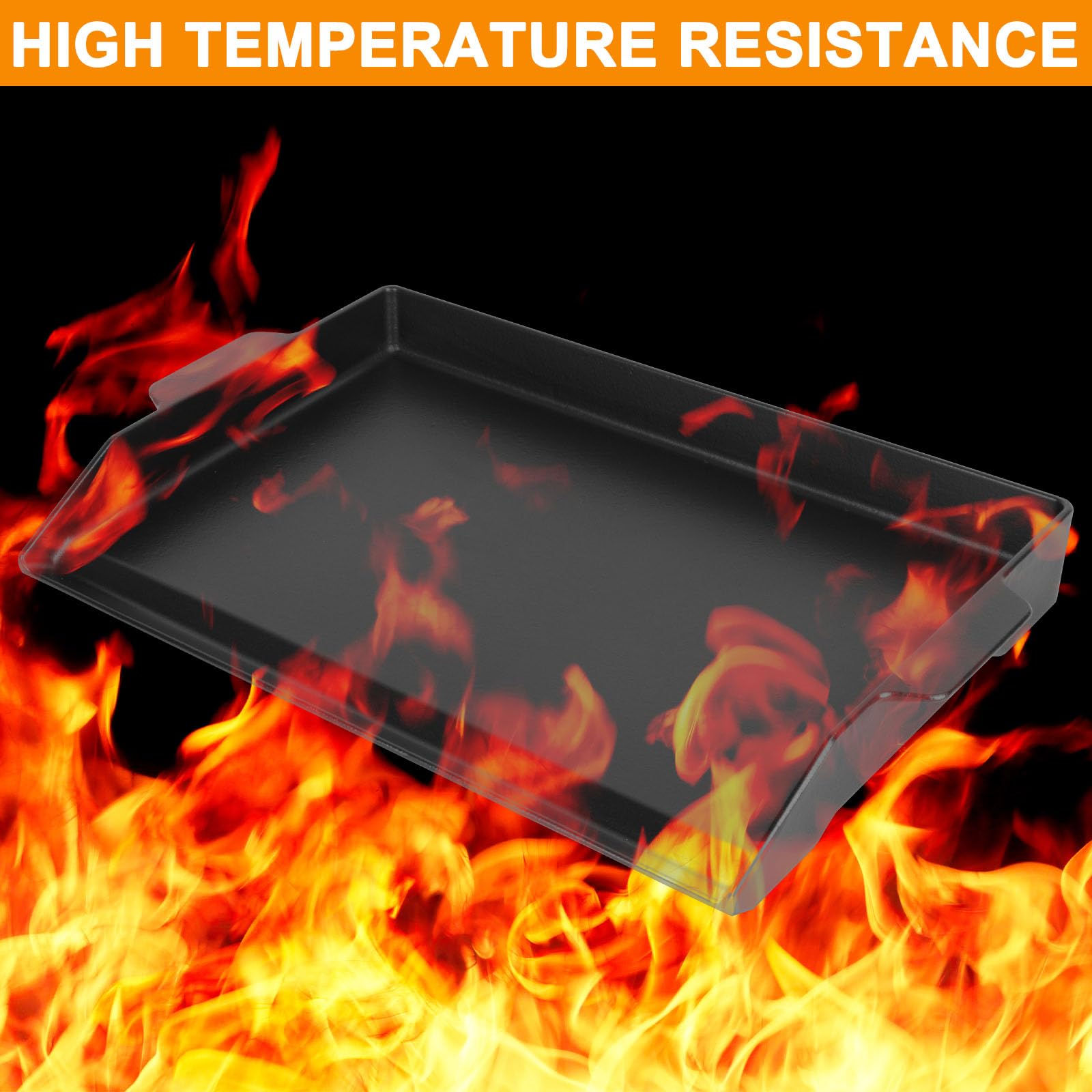 Universal Griddle Insert for Gas Grill, Cast Iron Flat Top Griddle for Outdoor Grill, Charcoal Grill, Camp Chef/Weber/Charbroil/Nexgrill/Kenmore Big Gas Grill Griddle Etc. All Gas Grills 23" x 16"