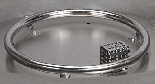 Pyromania Shangri-La Outdoor Concrete Fire Pit Bowl, 41 Inches Round - Natural Gas Model in Charcoal Gray Color