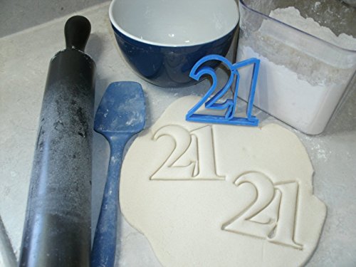 NUMBER 21 TWENTY-ONE BIRTHDAY ANNIVERSARY EVENT COOKIE CUTTER MADE IN USA PR108-21