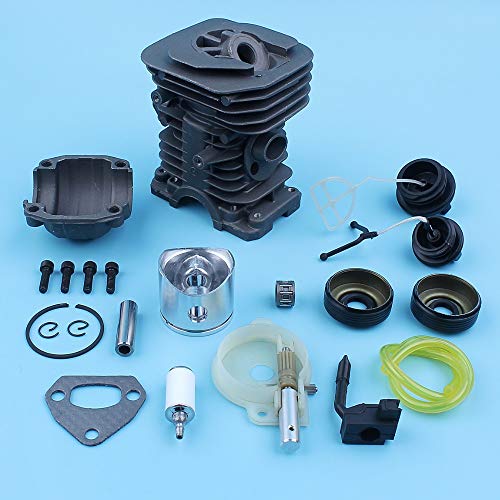 Laliva tools - 40mm Cylinder Piston Kit For Husqvarna 141 142 137 136 Chainsaw WT Engine Pan Oil Seal Pump Fuel Line Filter Muffler Gasket