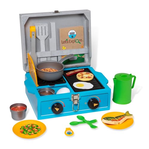 Melissa & Doug Letâs Explore Camp Stove Play Set â 24 Pieces - FSC Certified