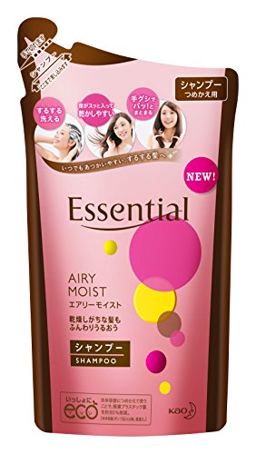 Kao Essential Airy Moist Shampoo [Refill] 340ml