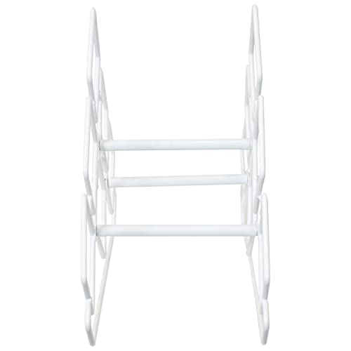 Sunnydaze Modern 6-Bottle Triangular Countertop Wine Rack - Freestanding Indoor Steel Wire Accent for Kitchen, Home Bar, or Living Room - White - 13.25-Inch H