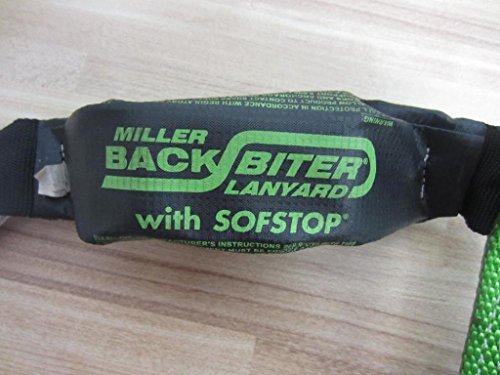Honeywell 913B/6FTGN Miller by 6' BackBiter Heavy Duty Polyester Web Single-Leg Tie-Back Lanyard With (1) Locking Snap Hook, (1) Locking 5K Snap Hook And SofStop Shock Absorber, 15.34 fl. oz.