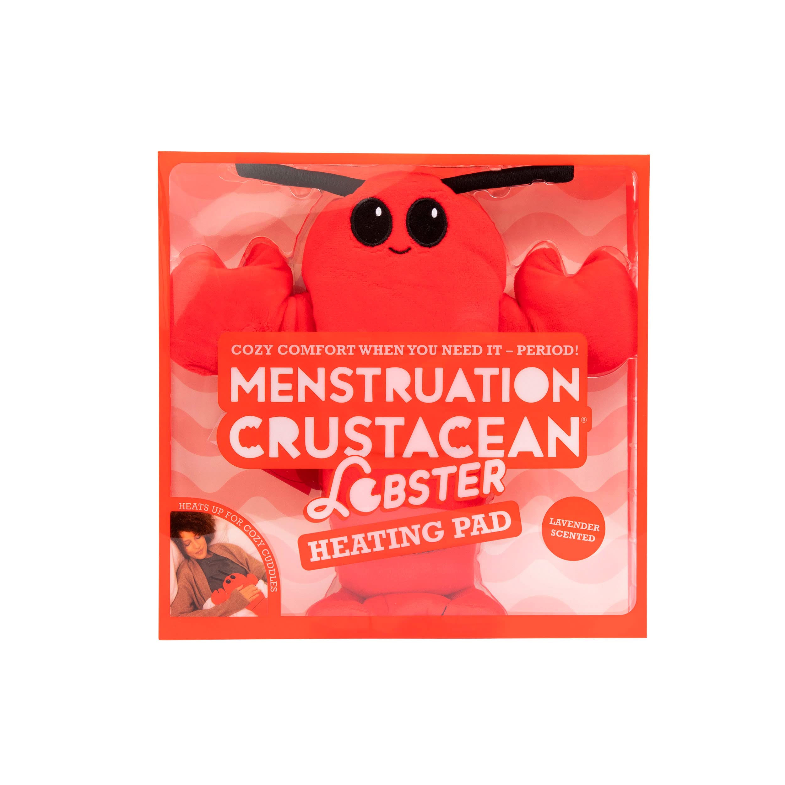 Menstruation Crustacean Lobster β The Original Viral Cuddly & Cute Plush Lavender Scented Heating Pad for Cramps