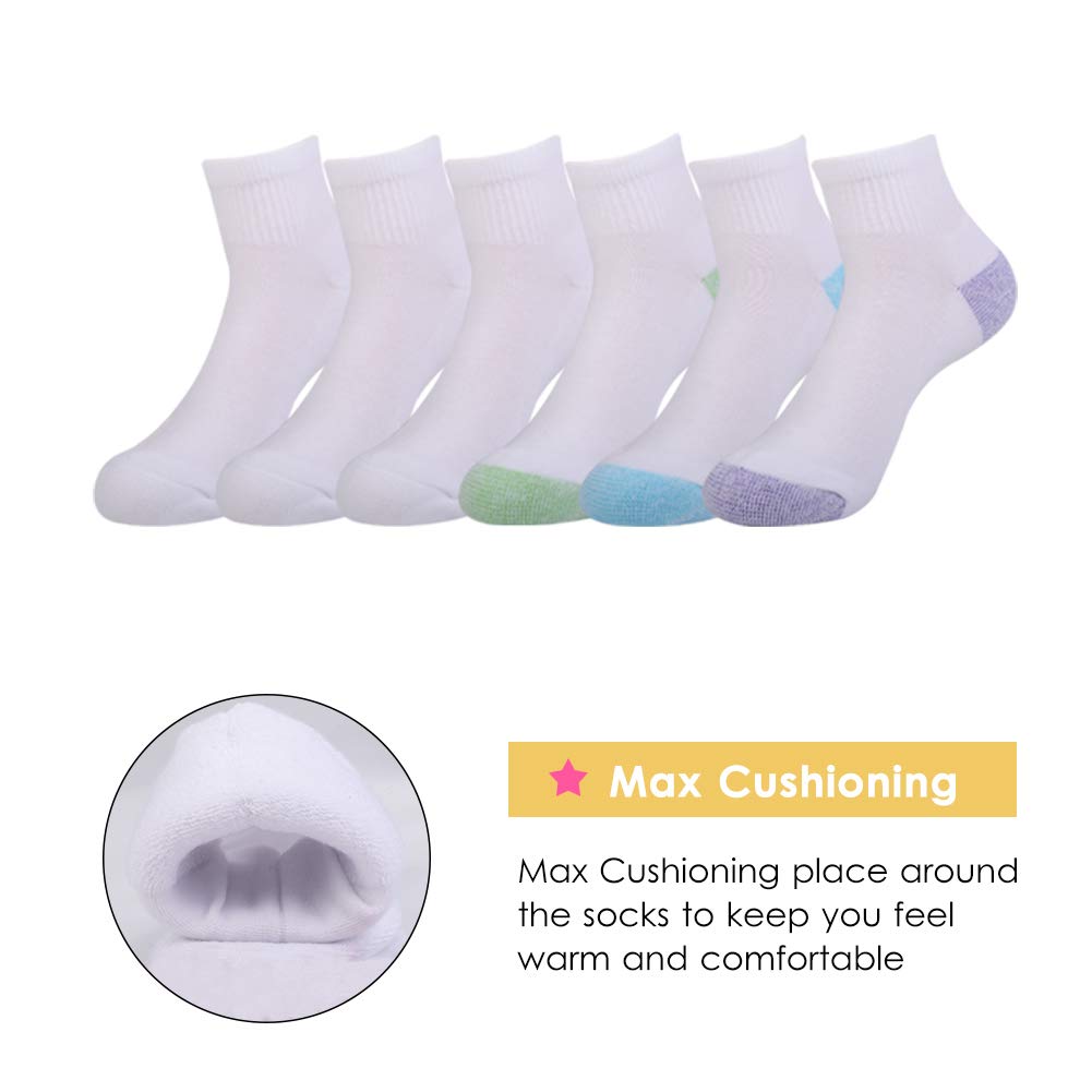 JOYNÉE Ankle Socks Women Low Cut Athletic Running with Cushion for Sports and Casual Use 6-Pairs Pack