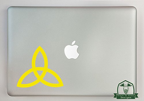 Irish Trinity Knot Vinyl Decal for Car Truck Glass Window Laptop Electronics - 5" Yellow