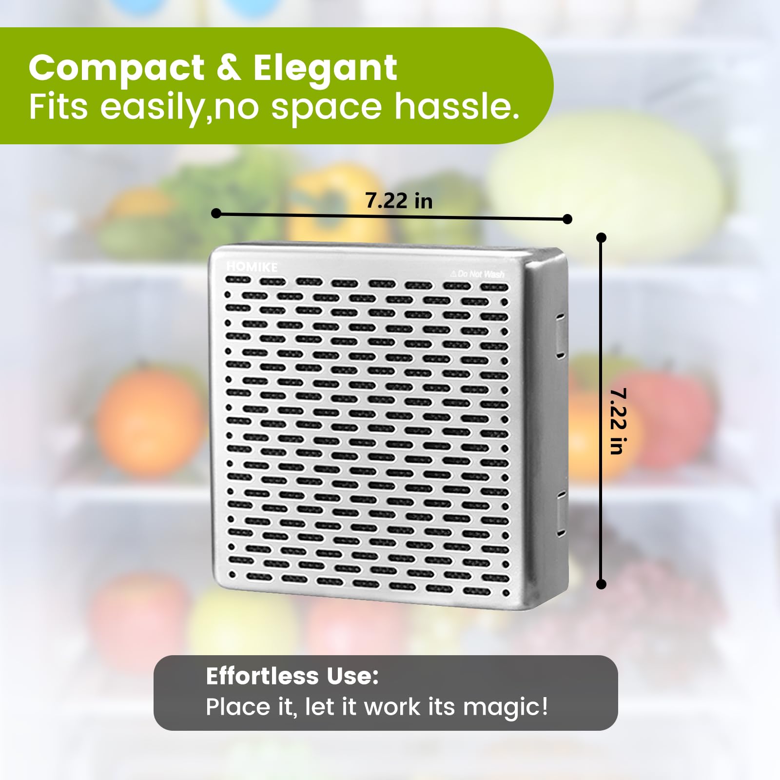 Refrigerator Deodorizer,10 Years Long Fridge Odor Eliminator,Car Air Freshener,Closet Odor Absorber,Outperforms Baking Soda and Bamboo Air Purifying Bags,White