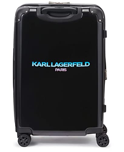 Karl Lagerfeld Paris Flowers 25" Upright Luggage, Black