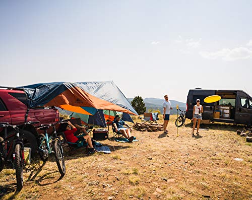 Kelty Waypoint Tarp, Reflecting Pond/Gingerbread, Semi-Universal Vehicle Mounting System, Enhanced Protection from The Elements, Single-Pole Design, Shark-Mouth Carry Bag for Easy Transport, & More