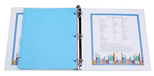 Modern Cuisine Recipe Binder Bundle with Full Page Plastic Sleeve Protectors, Recipe Card Protectors and Magnetic Pages for Recipe Clippings