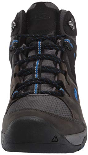 KEEN Men's Steens MID WP Hiking Boot, Black, 8.5